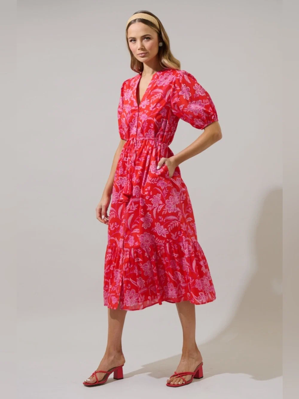 Sugarlips | Dresses | Nwt Sugarlips Aria Floral Beth Button Down Midi ...
